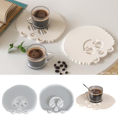 China Aromatherapy Gypsum Explosion Head Glasses Girl Cup Mat Silicone Mold DIY Platform Decoration Dropping Mold for sale