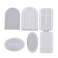 China DIY crystal dropper resin quicksand ornament rectangular elliptical quicksand photo frame table silicone mold for sale