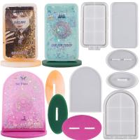 China DIY crystal dropper resin quicksand ornament rectangular elliptical quicksand photo frame table silicone mold for sale