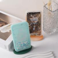 China DIY crystal dropper resin quicksand ornament rectangular elliptical quicksand photo frame table silicone mold for sale