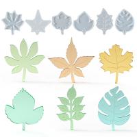 China DIY crystal drop glue leaf resin grinding tool irregular maple leaf turtle back leaf coaster silicone mold for sale