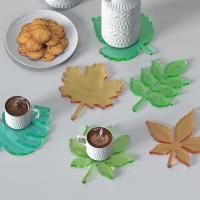 China DIY crystal drop glue leaf resin grinding tool irregular maple leaf turtle back leaf coaster silicone mold for sale