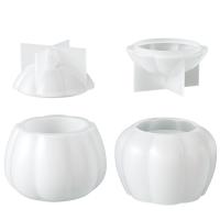China Pumpkin storage jar silicone mold DIY Halloween aromatherapy gypsum candle cup decoration mold for sale