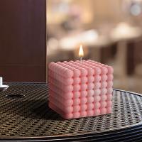 China Rectangular Cube Silicone Mold DIY Candle Table Magic Ball Round Bead Aromatherapy Candle Mold for sale
