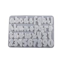China Crystal Drip Glue DIY Lowercase English Letter Pendant Hanging Decoration Silicone Mold Digital Keychain Pendant for sale