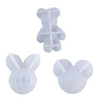 China DIY crystal dropper mold 3D diamond bear rabbit violent bear keychain backpack buckle silicone mold for sale