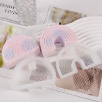China Dropping resin arch rainbow arch candle holder silicone mold DIY gypsum cement mold aromatherapy candle mold for sale