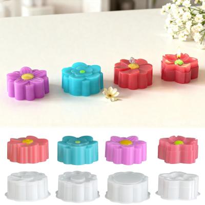 China DIY Crystal Dropping Resin Small Flower Aromatherapy Candle Hand Gift Candle Gift Silicone Mold for sale