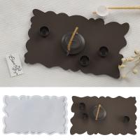 China Crystal DIY Dropping Glue Shaped Large Rectangular Pendulum Mold Irregular Rectangular Fruit Tray Tray Gypsum Silicone Mold for sale
