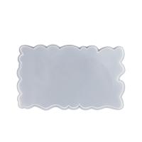 China Crystal DIY Dropping Glue Shaped Large Rectangular Pendulum Mold Irregular Rectangular Fruit Tray Tray Gypsum Silicone Mold for sale