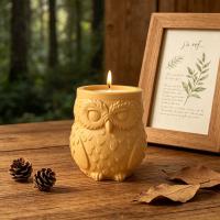 China Cross border new product owl storage can silicone mold DIY aromatherapy gypsum candle cup dropper mold for sale