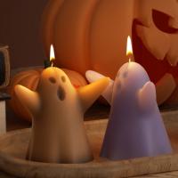 China Halloween Dropping Gel Skull Ghost 3D Stereoscopic Grinding Tool DIY Gypsum Aromatherapy Candle Silicone Mold for sale
