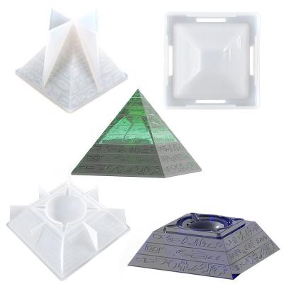 China DIY crystal dropper shaped storage box mold, Egyptian tower shaped ashtray, silicone grinder for sale
