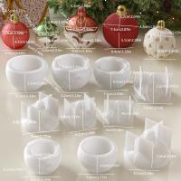 China Cross border wooden horse lace striped circular bell storage box, candle cup, gypsum silicone mold for sale