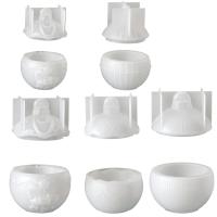 China Cross border wooden horse lace striped circular bell storage box, candle cup, gypsum silicone mold for sale