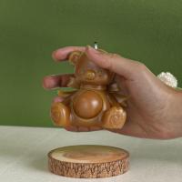 China Aromatherapy Gypsum Bow Bear Silicone Mold DIY Sitting Big Belly Bear Candle Mold for sale