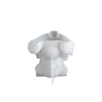 China Aromatherapy Gypsum Bow Bear Silicone Mold DIY Sitting Big Belly Bear Candle Mold for sale