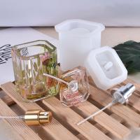 China Diy crystal glue drop resin mould flat angle perfume bottle table accessories silica gel mould spot wholesale for sale