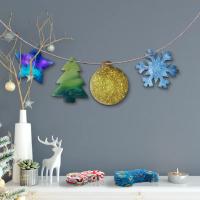China DIY crystal dropper mold Christmas snowflake snowman tree boots bell series pendant silicone mold for sale