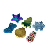 China DIY crystal dropper mold Christmas snowflake snowman tree boots bell series pendant silicone mold for sale
