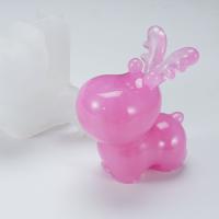 China DIY Crystal Dropper Mold, 3D Cute Deer Antler Doll Decoration Ornament Silicone Mold for sale