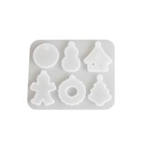 China DIY crystal dropper Christmas pendant hanging snowman house Christmas tree earrings hanging silicone mold for sale
