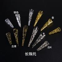 China Crystal dropper jewelry accessories DIY handmade long bead holder spiritual pendulum mold hollow jewelry accessories for sale