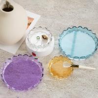 China DIY crystal dropper, gypsum, cement plate, silicone mold, circular cutting surface, storage pen holder, washing pen, color palette, grinding for sale