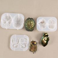 China DIY dropper resin human 3D organ silicone mold visceral brain heart 3D pendant grinding tool for sale