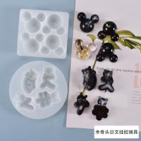 China DIY Crystal Dropping Gel Mold Mickey Head Pendant Cute Japanese Homemade Hanging Decoration Mirror Silicone Mold for sale