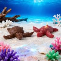 China 3D Turtle Silicone Mold DIY Aromatherapy Candle Gypsum Marine Animal Ornament Dropping Mold for sale