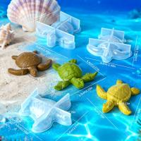 China 3D Turtle Silicone Mold DIY Aromatherapy Candle Gypsum Marine Animal Ornament Dropping Mold for sale