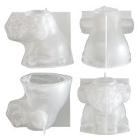 China Cross border new product elephant flower pot storage jar silicone mold DIY elephant vase candle cup gypsum mold for sale