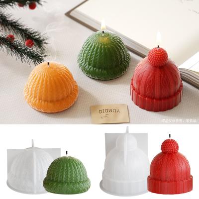 China Crystal dropper resin gypsum yarn Christmas hat jewelry grinding tool DIY three-dimensional candle ornament silicone mold for sale