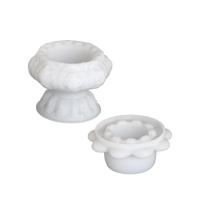 China Lotus Aromatherapy Candle Cup Candle Stand Base Silicone Mold DIY Prayer Lotus Candle Gypsum Mold for sale