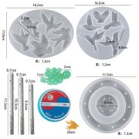 China DIY Crystal Dropping Resin Mold Multiple Small Hummingbird Wind Chime Pendant Silicone Mold Source Wholesale for sale