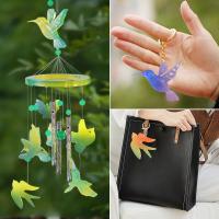 China DIY Crystal Dropping Resin Mold Multiple Small Hummingbird Wind Chime Pendant Silicone Mold Source Wholesale for sale