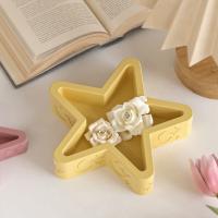 China DIY silicone mold for large, medium, and small five pointed star storage candle holders, star and moon pattern tray, gypsum mill for sale