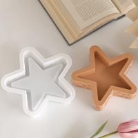 China DIY silicone mold for large, medium, and small five pointed star storage candle holders, star and moon pattern tray, gypsum mill for sale