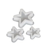 China DIY silicone mold for large, medium, and small five pointed star storage candle holders, star and moon pattern tray, gypsum mill for sale