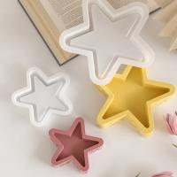 China DIY silicone mold for large, medium, and small five pointed star storage candle holders, star and moon pattern tray, gypsum mill for sale