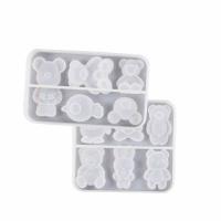 China DIY Drip Glue Love Bear Head Sitting Straight Hand Bear Little Bird Little Rabbit Hole Shoes Hairclip Patch Silicone Mold for sale