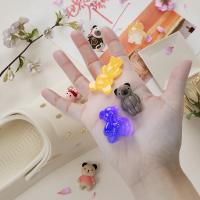 China DIY Drip Glue Love Bear Head Sitting Straight Hand Bear Little Bird Little Rabbit Hole Shoes Hairclip Patch Silicone Mold for sale