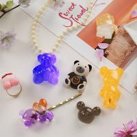 China DIY Drip Glue Love Bear Head Sitting Straight Hand Bear Little Bird Little Rabbit Hole Shoes Hairclip Patch Silicone Mold for sale