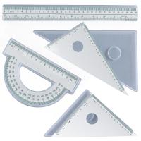 China DIY crystal dropper mold 30cm extended ruler protractor triangle ruler four piece set silicone mold for sale