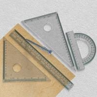 China DIY crystal dropper mold 30cm extended ruler protractor triangle ruler four piece set silicone mold for sale