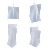 China DIY crystal dropper mold square cone crystal ring holder table cone candle silicone mold for sale