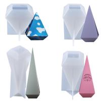 China DIY crystal dropper mold square cone crystal ring holder table cone candle silicone mold for sale