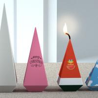China DIY crystal dropper mold square cone crystal ring holder table cone candle silicone mold for sale