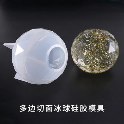 China Crystal dropper mold DIY multi-faceted ice hockey highlight section ice hockey ornament silicone mold for sale